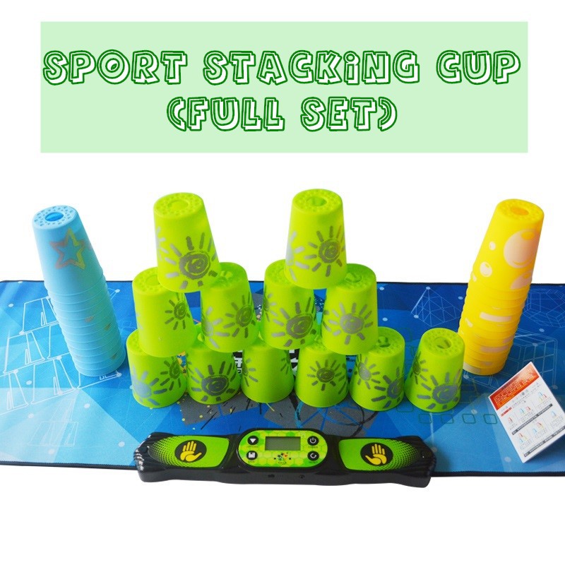 Sport Speed Stacks Cups Full Set (Cups + Quick release stem + Mat + Timer) | Shopee Malaysia