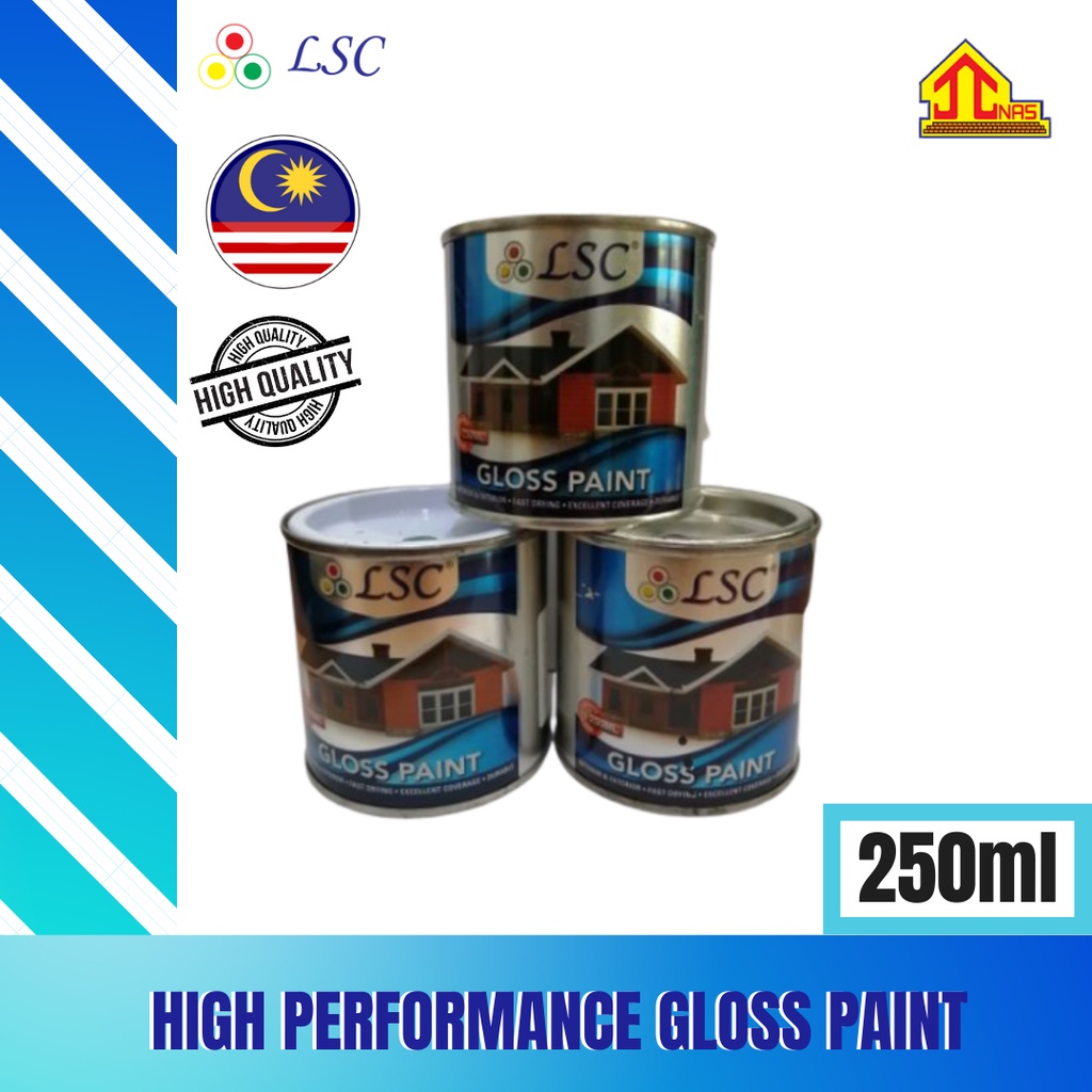 LSC Gloss Paint Solvent Base For Wood Metal / Cat Minyak / Cat Besi ...