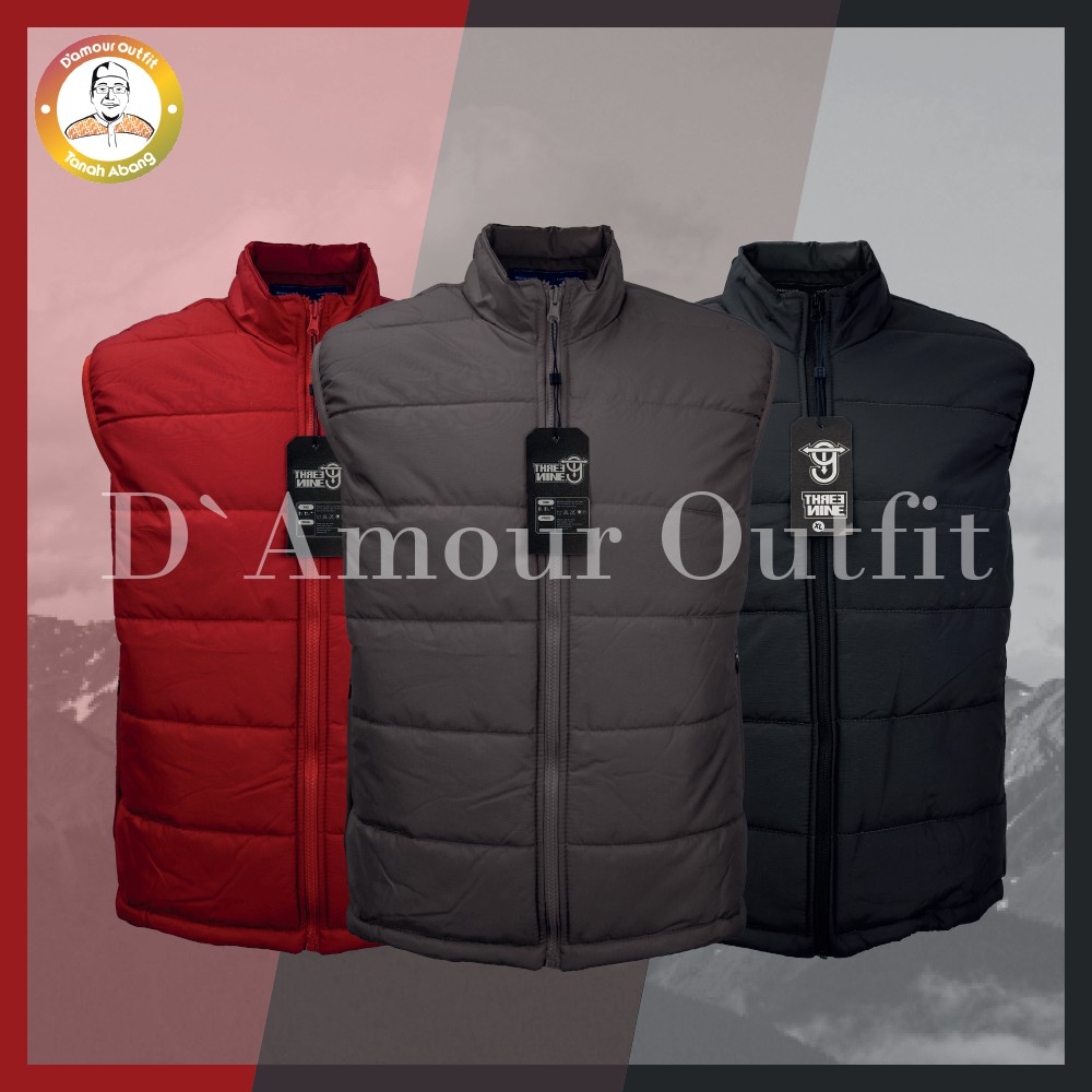 HITAM KATUN Outdoor Casual Vest Men Plain Parachute Taslan Body Vest ...