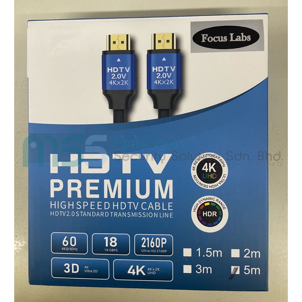 FOCUS LAB Premium High Speed 4K HDTV HDMI Cable (FL-HDMI4K-1.5M/3M/5M ...