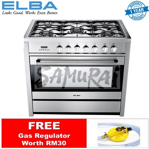 ELBA PROFESSIONAL FREE STANDING COOKER 115L OVEN WITH 5 BURNER ...