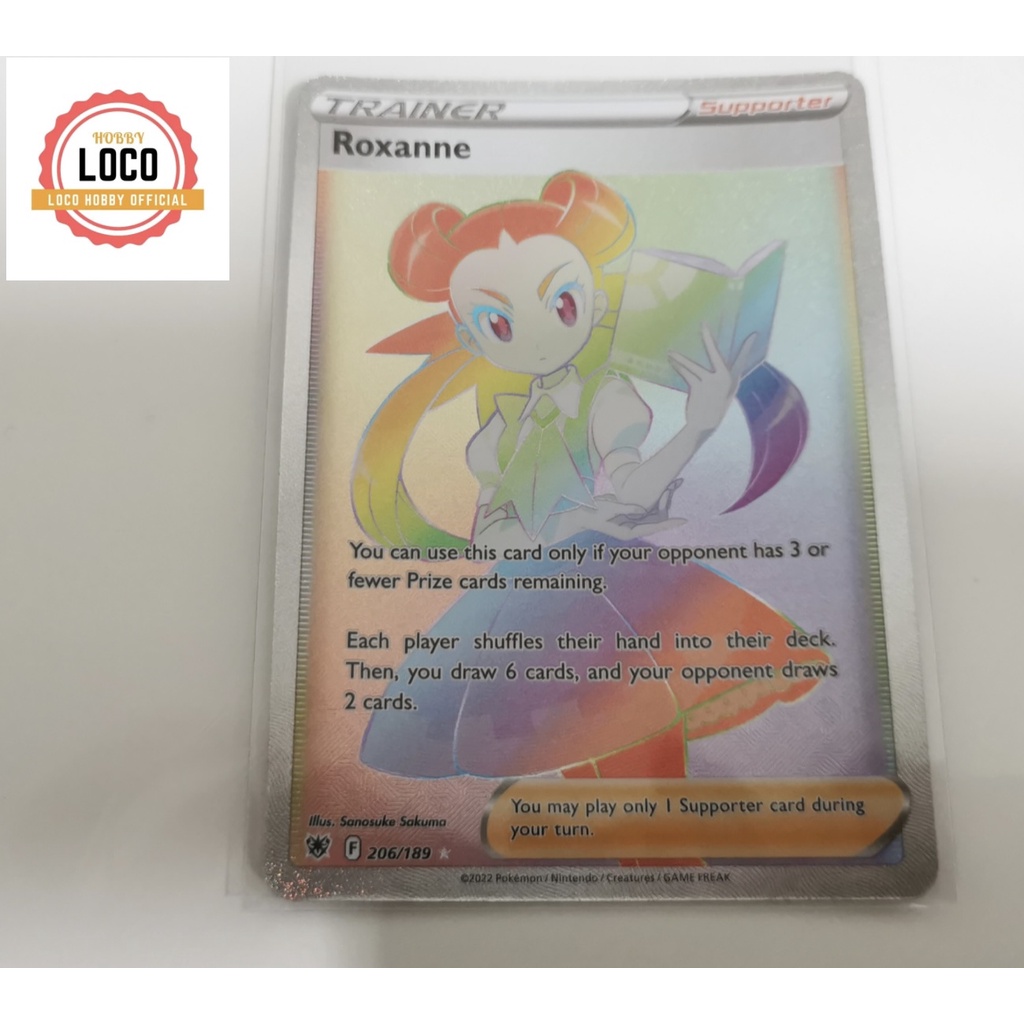 Pokemon Tcg Roxanne Rainbow Secret Rainbow Full Art 206/189 From Astral ...
