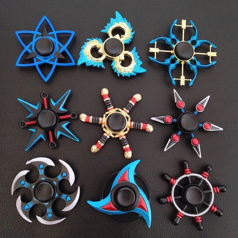 Colorful Metal Fidget Hand Spinner Finger Focus Toy Adult Rainbow Zinc ...