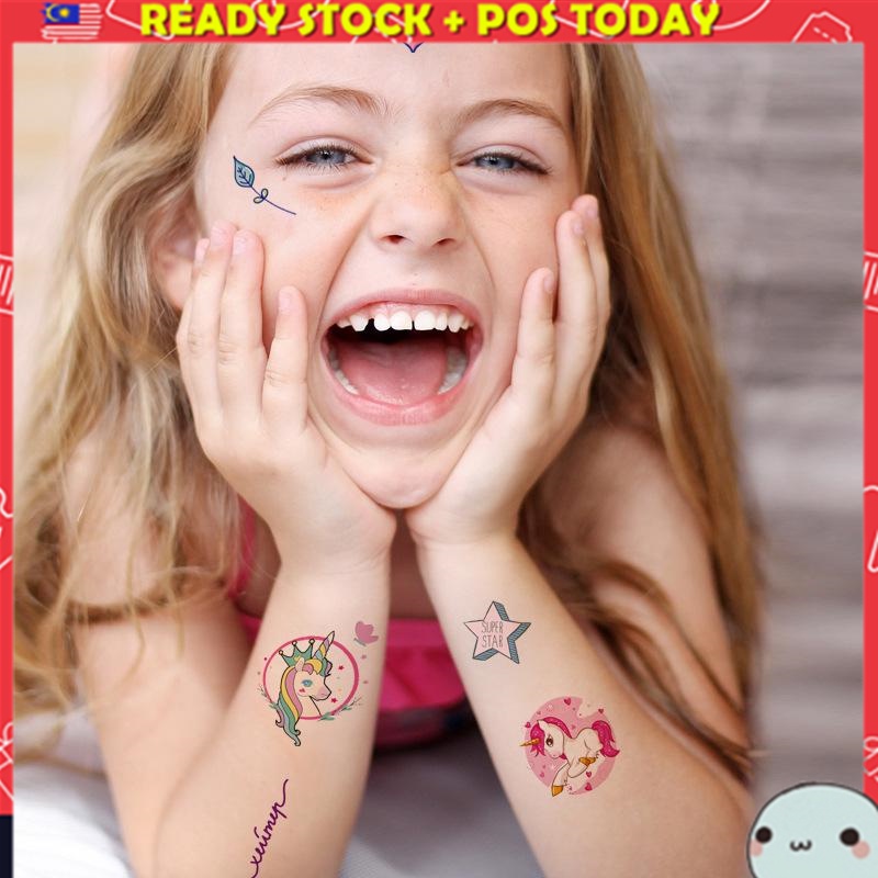 ⭐️⭐️ [Ready Stock] Cute Tattoo Sticker 纹身贴纸 3 Days Tatu Sticker ...