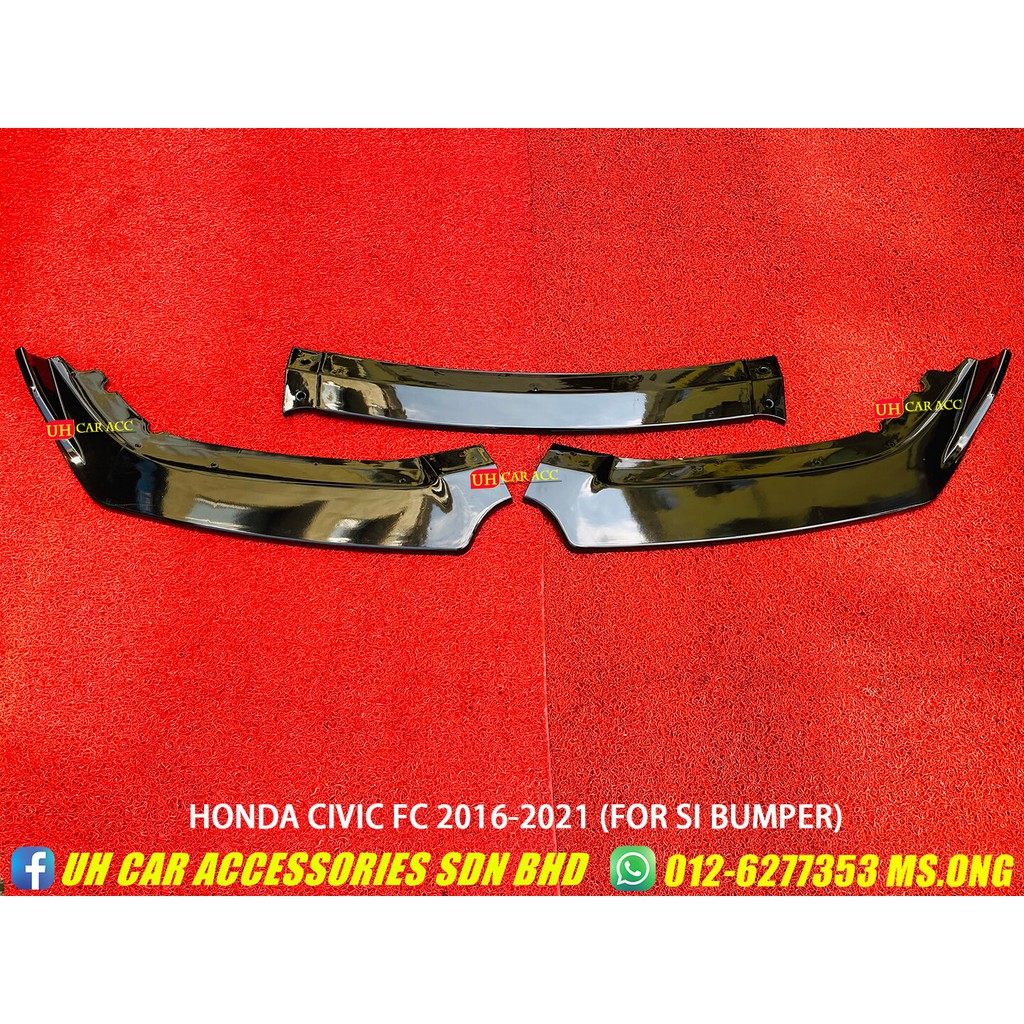 Honda Civic FC SI 2016-2021 Front Bumper Lower Add On Diffuser Front ...