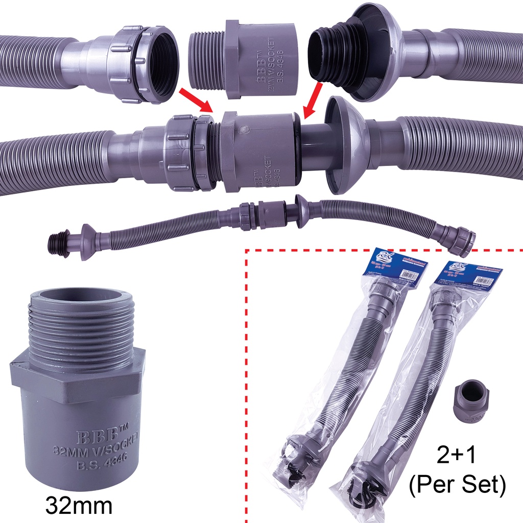 2IN1 PVC FLEXIBLE UNI TRAP FOR BASIN & SINK | Shopee Malaysia