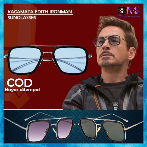 HITAM Aviator FRAME SQUARE SUNGLASSES TONY STARK IRONMAN BOXY IRONMAN ...