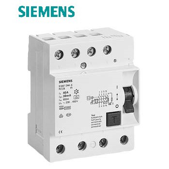 Siemens ELCB/RCCB Residual current operated circuit breaker, 4-pole ...