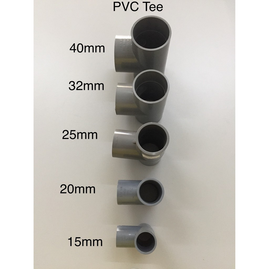 PVC Tee - 15mm, 20mm, 25mm, 32mm, 40mm | Shopee Malaysia