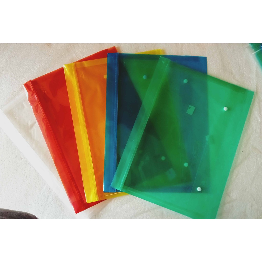 Plastic Button Folder 2 Folder Transparent Button Big 8114 Colorful ...