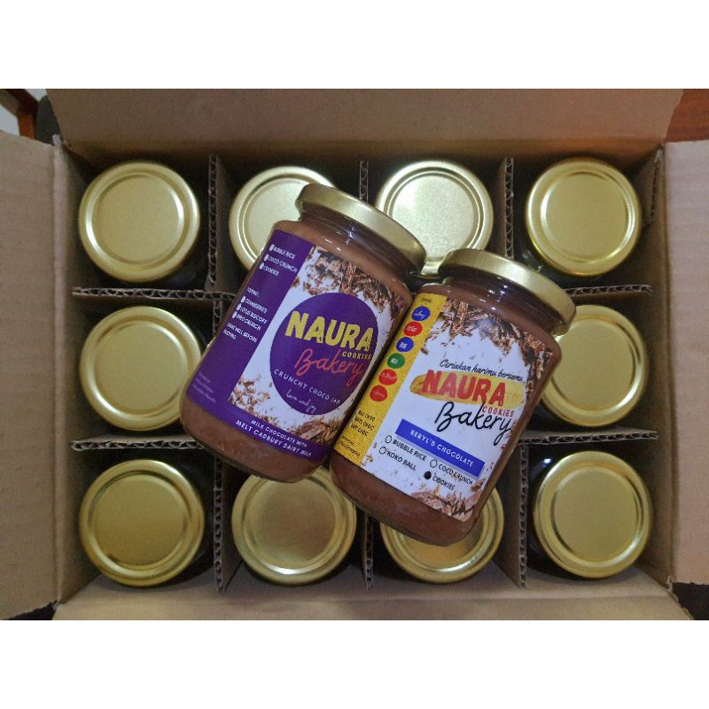 Borong choco jar 12 botol (1carton) cookies, mini coco crunch FRESH BAKE sticker ...