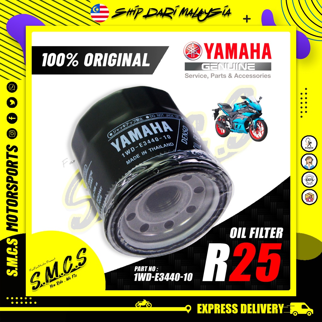 YAMAHA R25 OIL FILTER FILTER YZF-R25 / MT-07 / MT-09 [NEW] PENAPIS ...