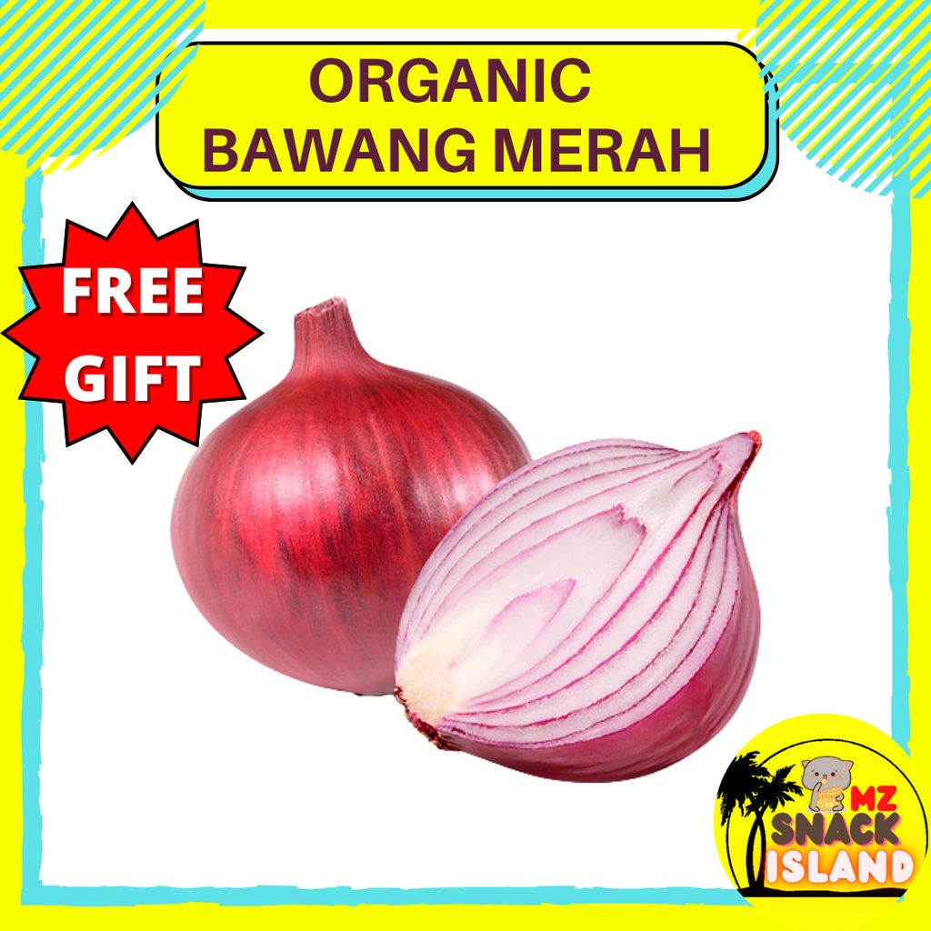100% ORGANIC Fresh Red Onion (India) Vegetables Bawang Merah Putih ...
