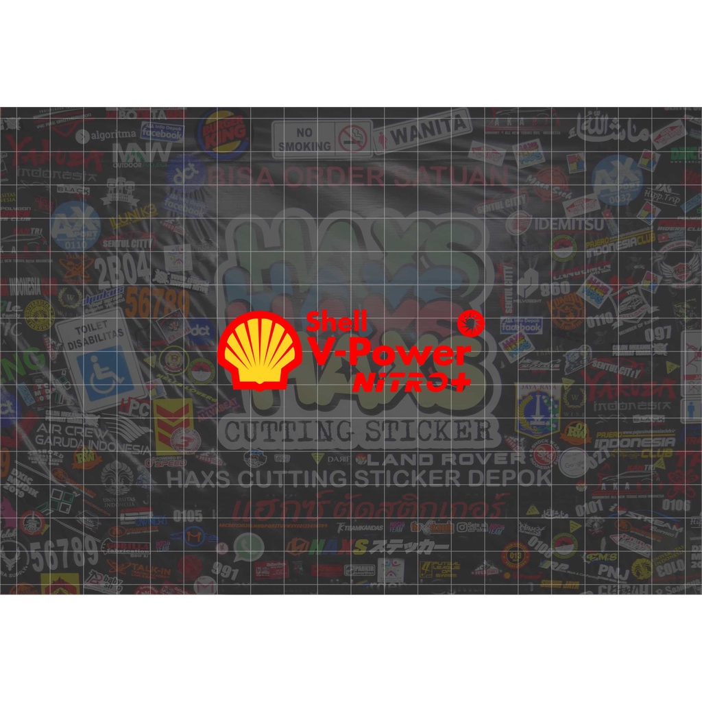 Shell V Power Nitro Logo Cutting Sticker 8 Cm for V1 Motorcycles ...