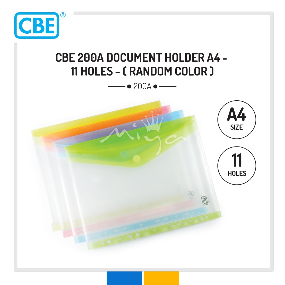 CBE 200A Document Holder File A4 - 11 Holes - ( Random Color ) | Shopee ...