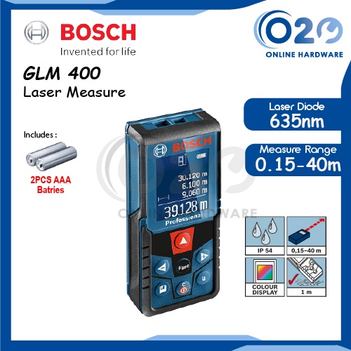Bosch Laser GLM 40 & GLM 400 Laser Measurement Tools Lazer Measurement Ranger Finder Laser Long ...