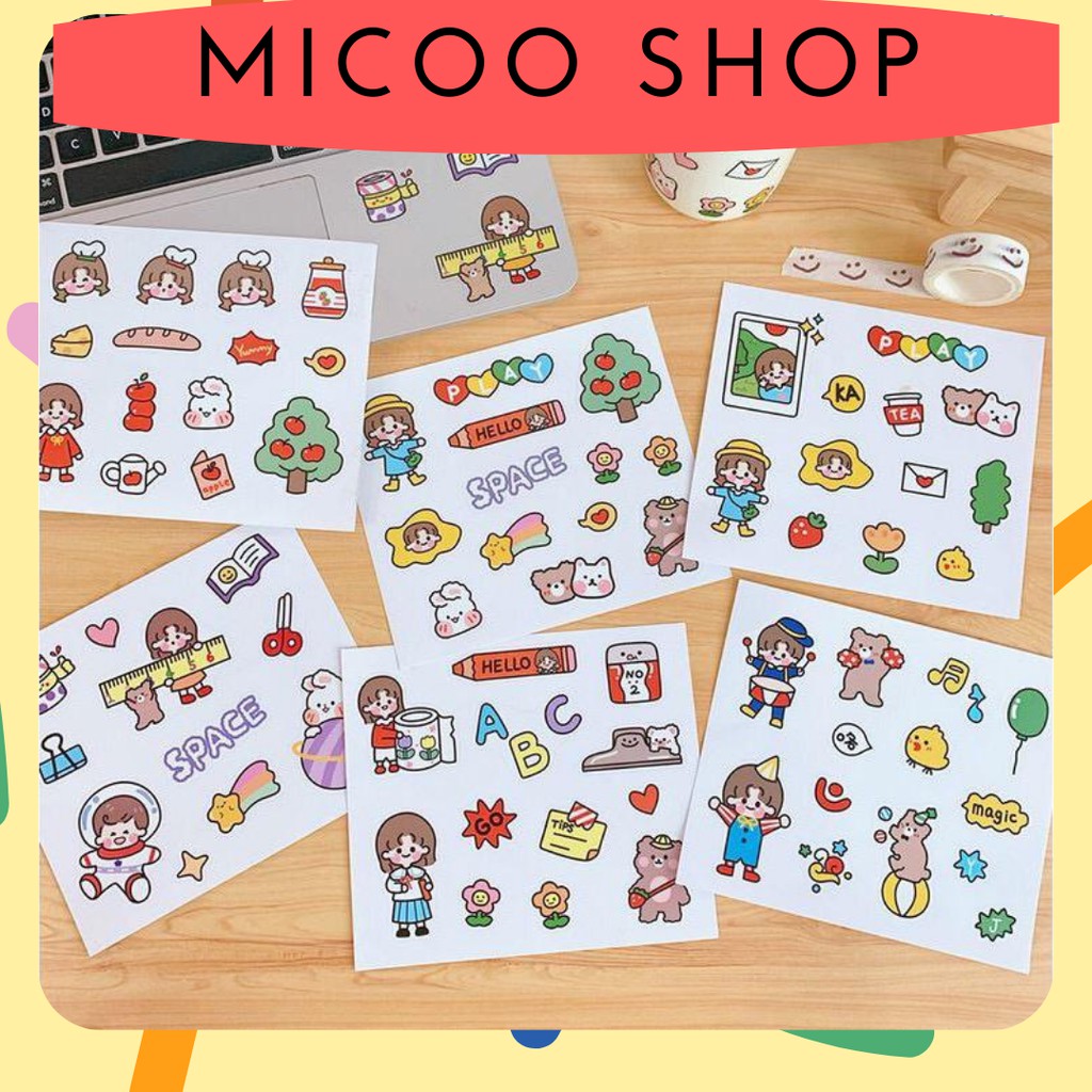 [MICOO] Cute Cartoon Stickers / Cute Cartoon Stickers Cute Decorative ...