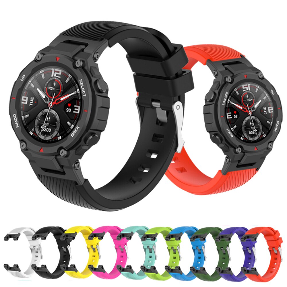 Huami Amazfit T Rex Bracelet Soft Silicone Strap For Amazfit T REX Pro ...