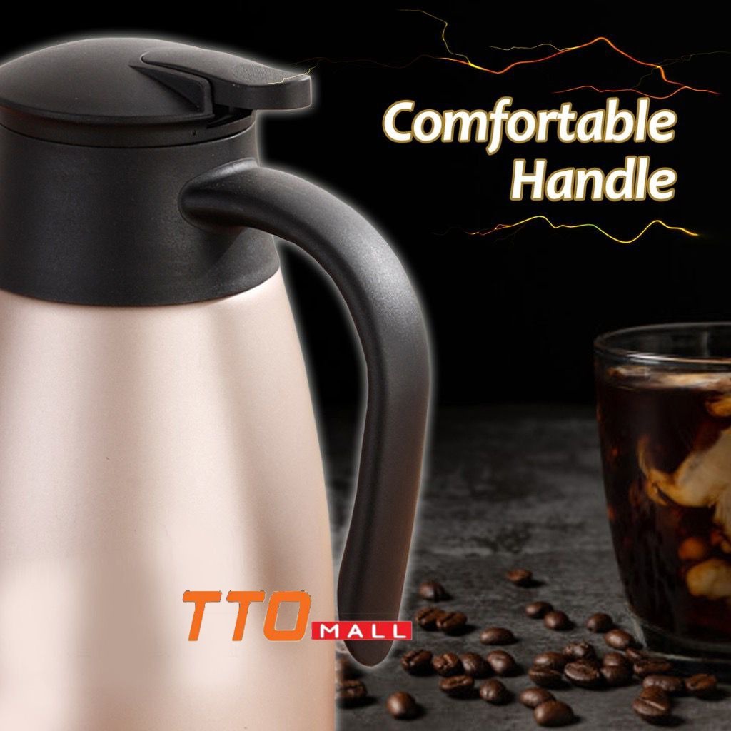 [TTO] 2000ML Thermos Flask 2L Vacuum Double Layer Stainless Steel Jug ...