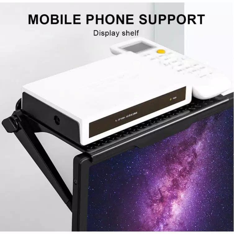 Screen Caddy TV Top Shelf Storage Bracket Stand Monitor Wall Mount Rack ...
