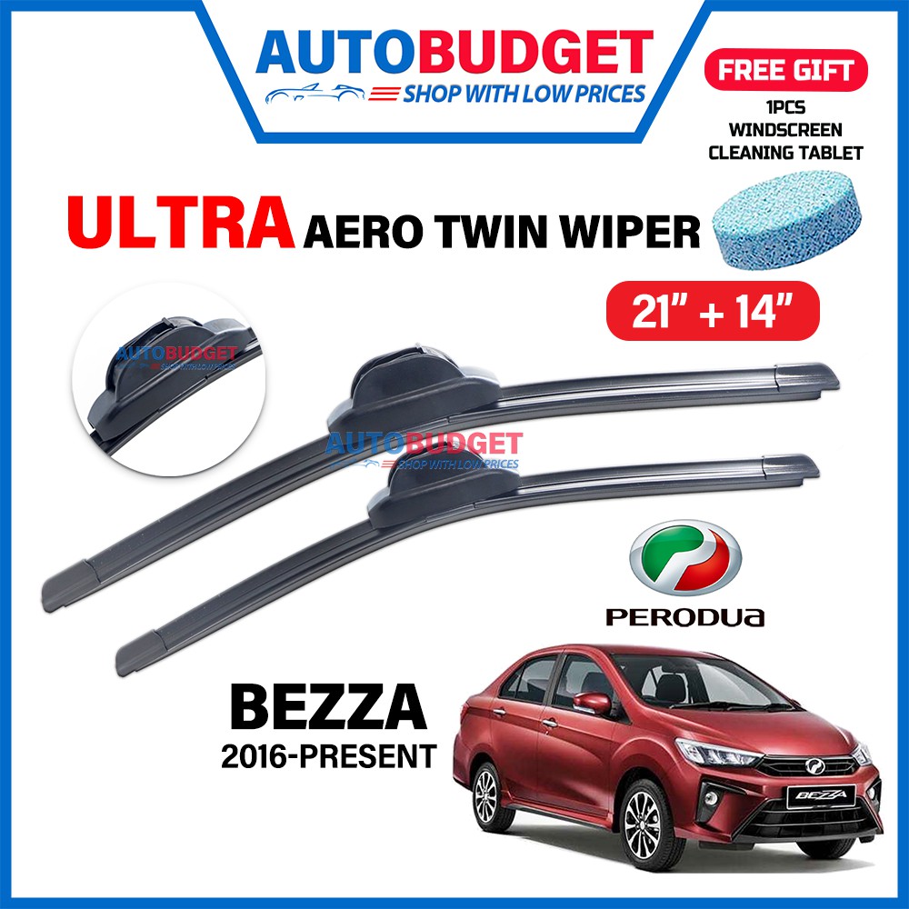 PERODUA BEZZA 2016-PRESENT ULTRA Aero Twin Wiper | UNIVERSAL ADAPTER ...