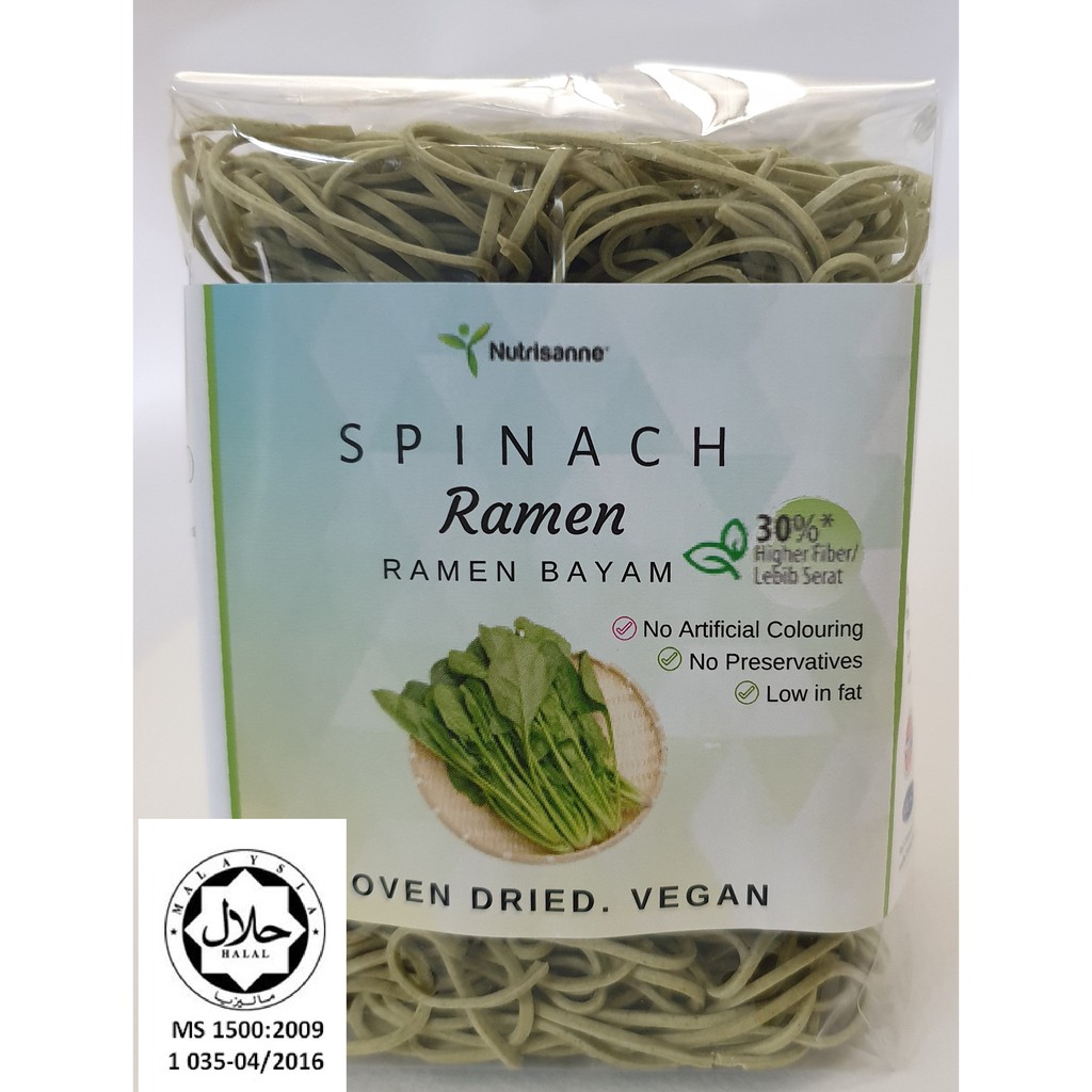 Oven Dried Spinach Noodle ^Mee Sayur Bayam^ Vegetable Noodle | Shopee ...