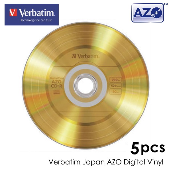 Verbatim JAPAN AZO Digital Vinyl CD-R (CDR) 80min 52X - 5pcs | Shopee ...