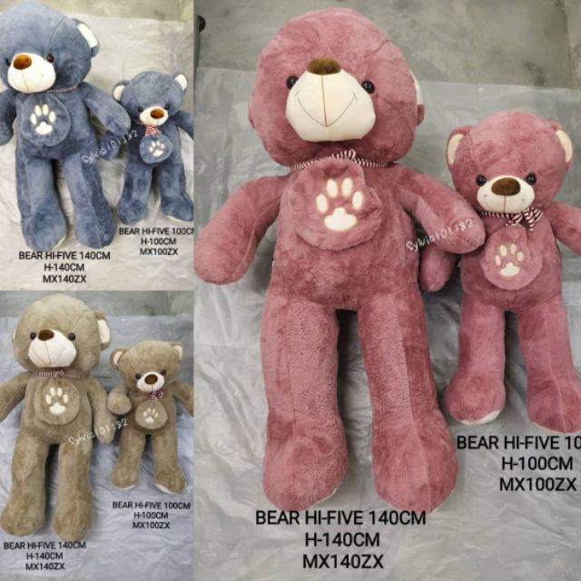 🔥READY STOCK🔥100/140cm Anak Patung hi5 Teddy Bear Dolls Soft Stuffed ...