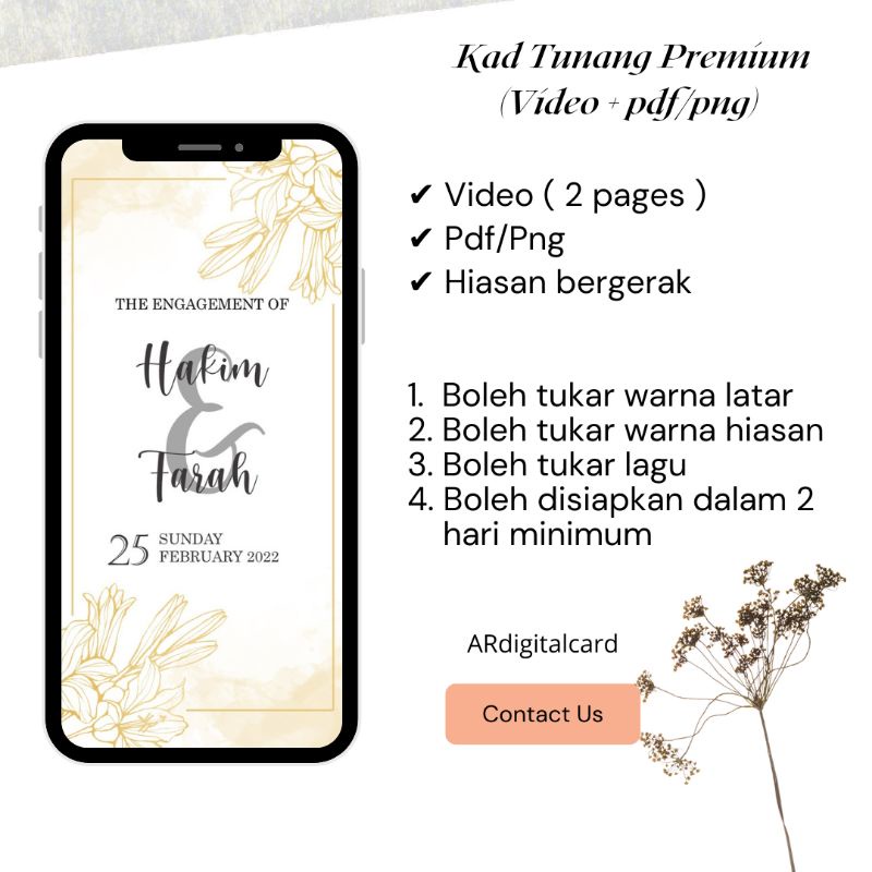 KAD KAHWIN/TUNANG DIGITAL MURAH (PREMIUM) | Shopee Malaysia