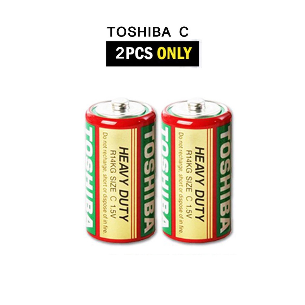 Heavy Duty Toshiba Size C & D 1.5V Battery (2Pcs) / Bateri Toshiba Saiz ...