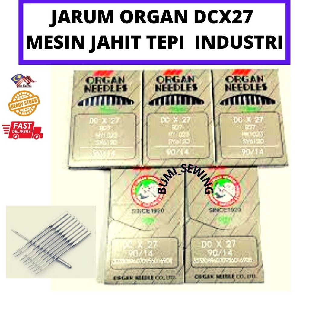 JARUM DCX27 Jarum Mesin Jahit Tepi Industri // Needle Industrial Overlock Sewing Machine DCX27 ...