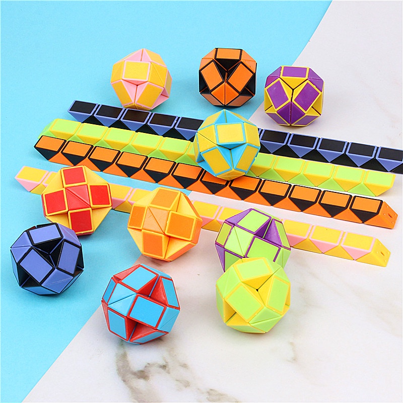 Fidget Snake Cube Twist Puzzle Magic Snake Sensory Toys Collection ...