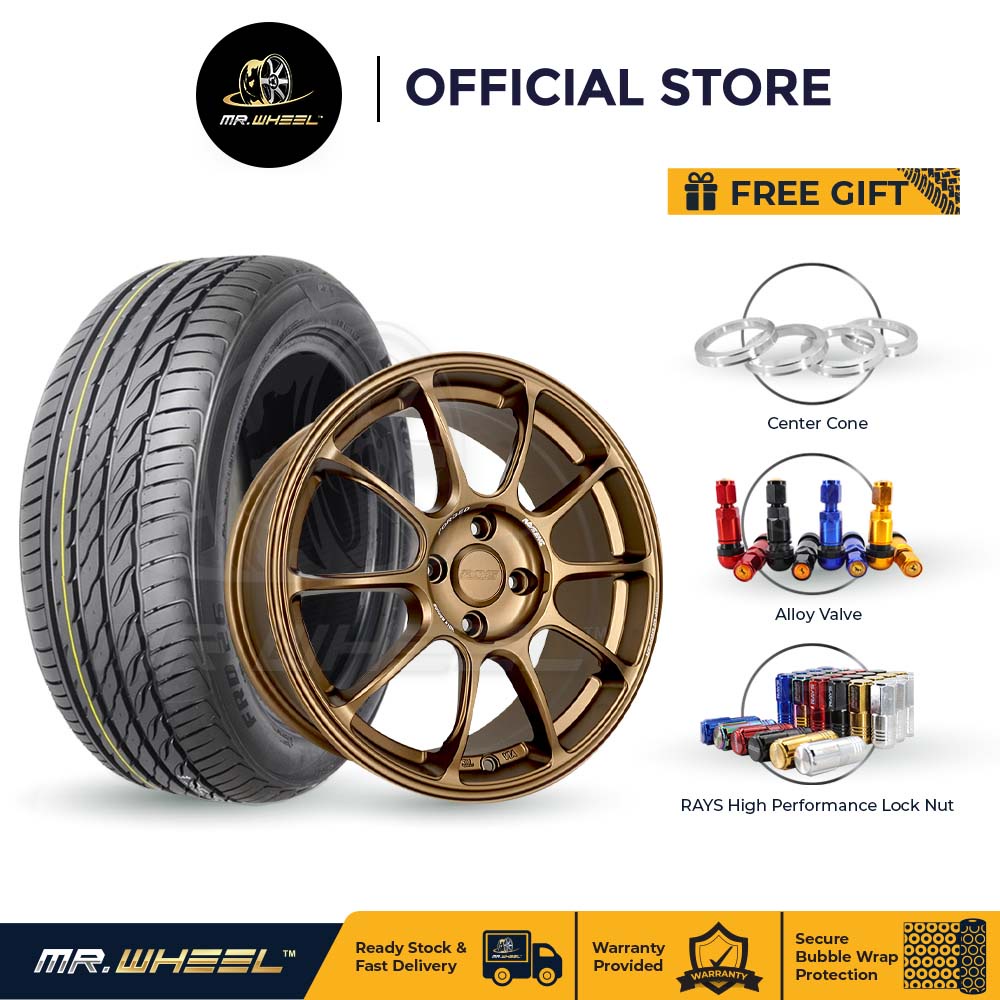 [Package Set] New Sport Rim RAYS ZE40 16x7 4x100 14x114.3 with New Tyre ...