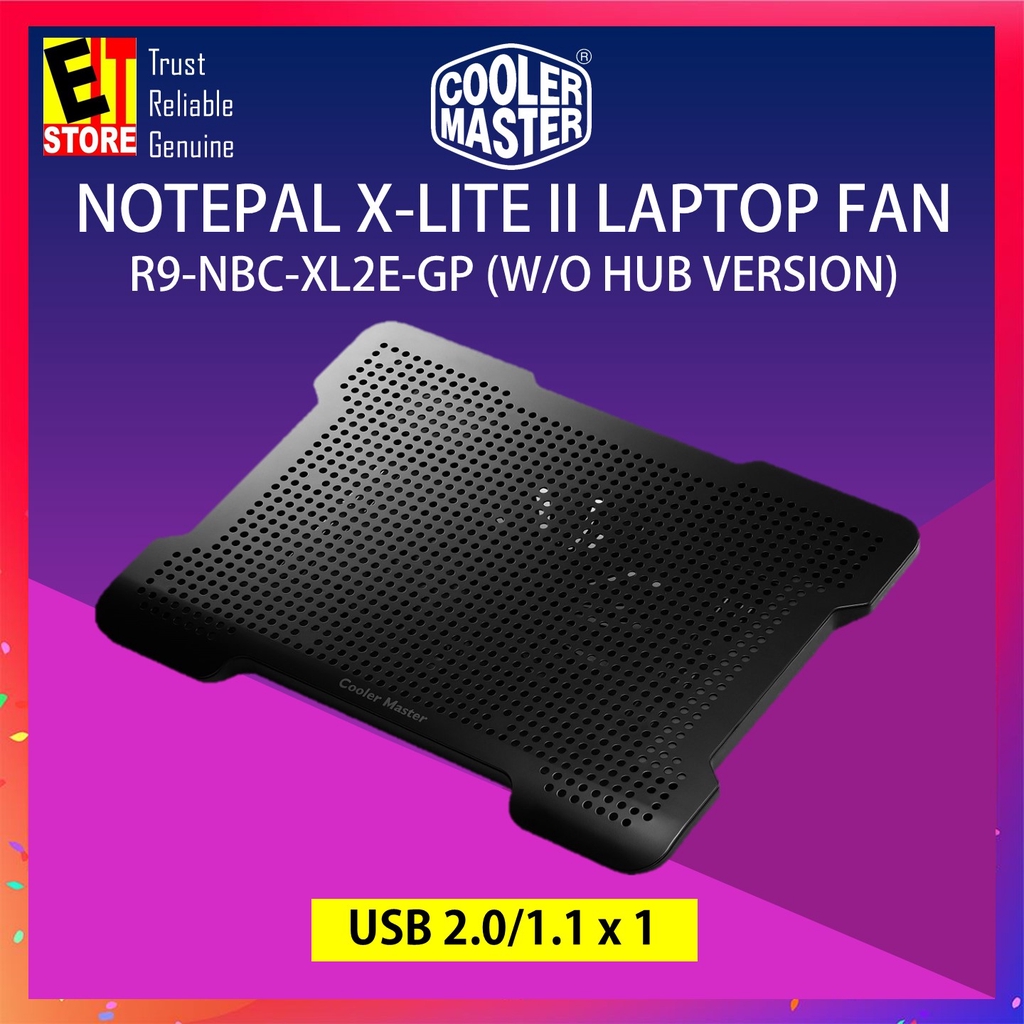 COOLER MASTER NOTEPAL X-LITE II LAPTOP COOLING PAD OPTIONAL WITH X2 USB ...