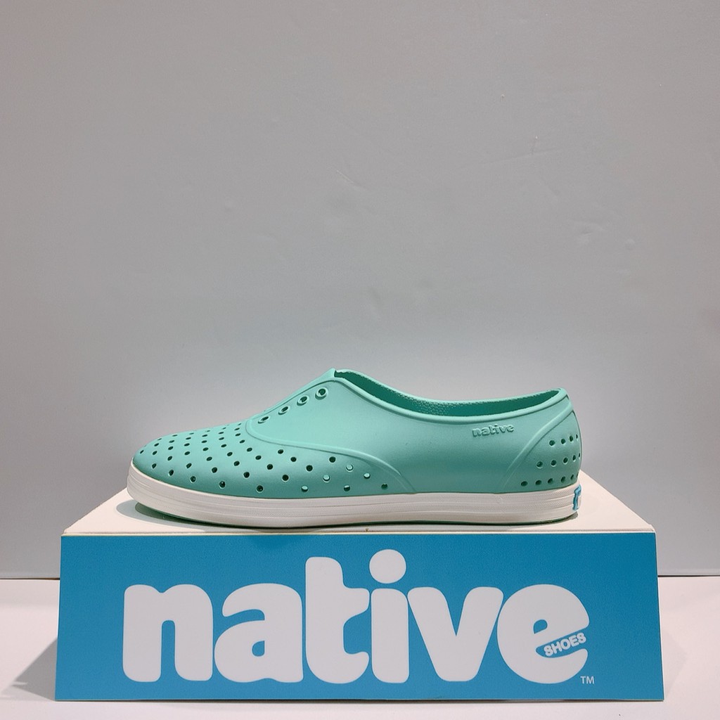 Native JERICHO PRINT Girls Blue Green Slim-Fit Waterproof Rain Boots Hole Shoes 113004004331 ...