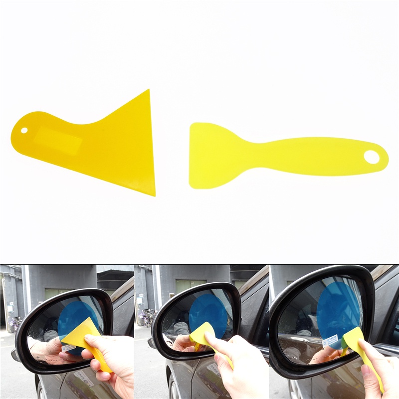 1 Pc Yellow Car Window Film Bubble Scraper Big Small Sticker Applicator ...
