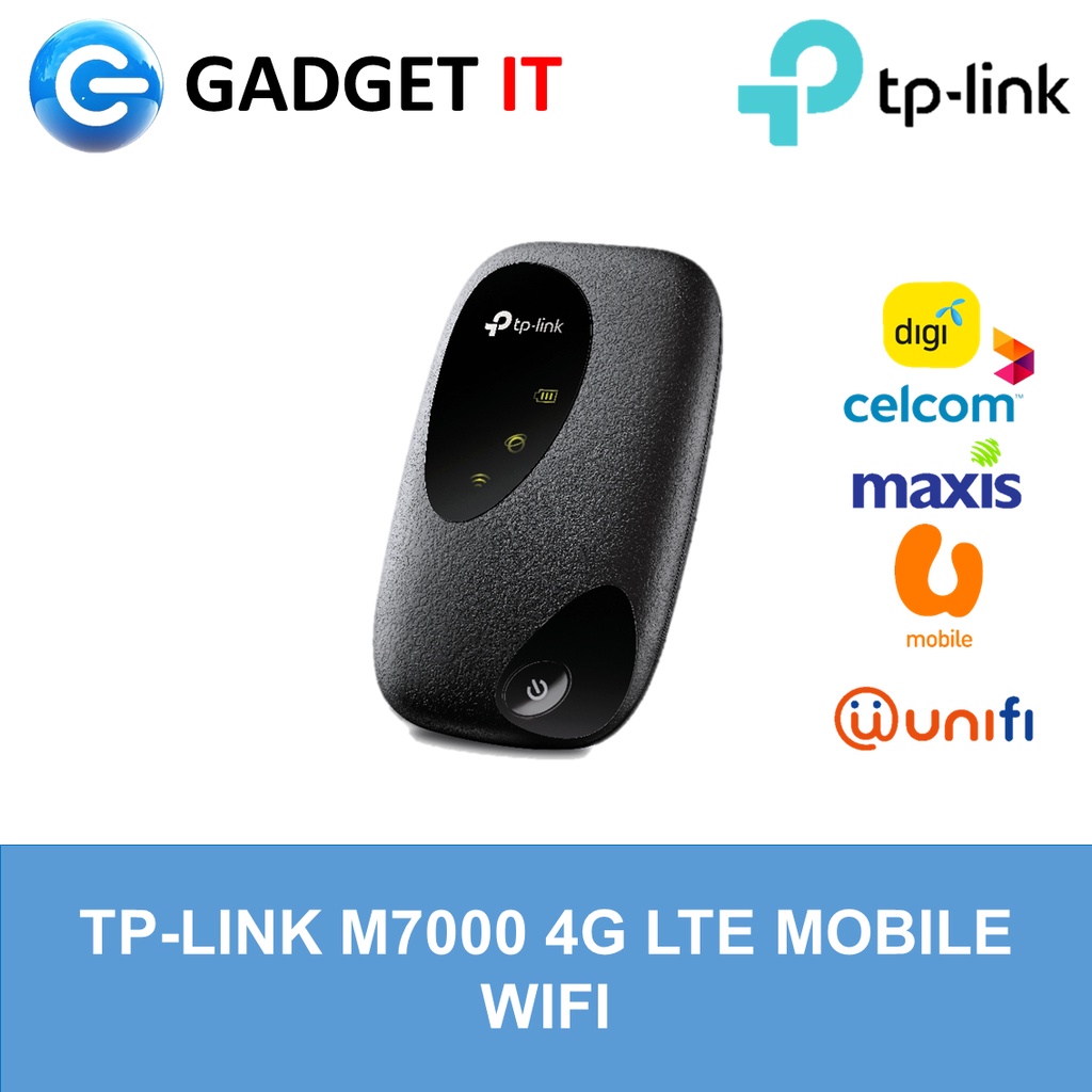 TP-LINK M7000 4G LTE PORTABLE MOBILE WIFI WIRELESS 4G LTE MIFI - SIMILAR TO M7200 (4G-TPL-M7000 ...