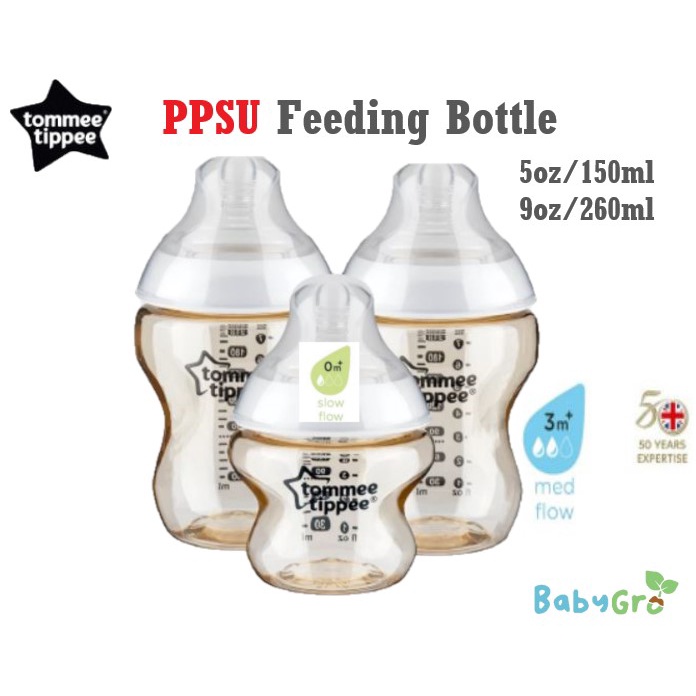 Tommee Tippee CTN ( PPSU ) Feeding Bottle Single ( 5oz/150ml ) / ( 9oz/260ml ) | Shopee Malaysia