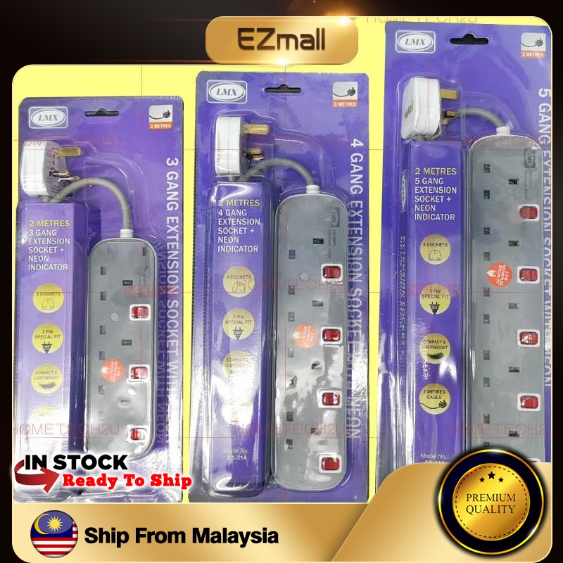 Lemax Trailing Socket Extension Wire Cable Plug Socket With Neon ...