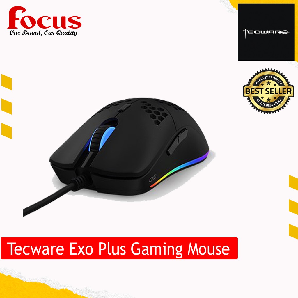 Tecware Exo Plus Gaming Mouse Black / White | Shopee Malaysia