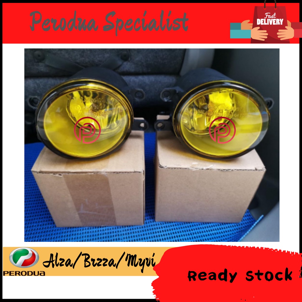 Perodua Bezza/Myvi/Axia/Alza Yellow Fog Lamp / Sport Light With Bulb ...