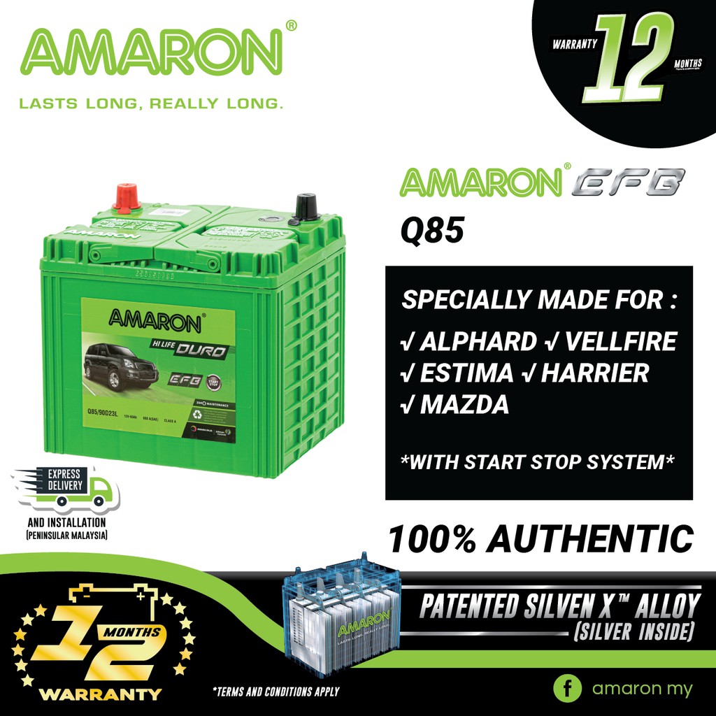 Amaron EFB Q85/90D23L | Shopee Malaysia