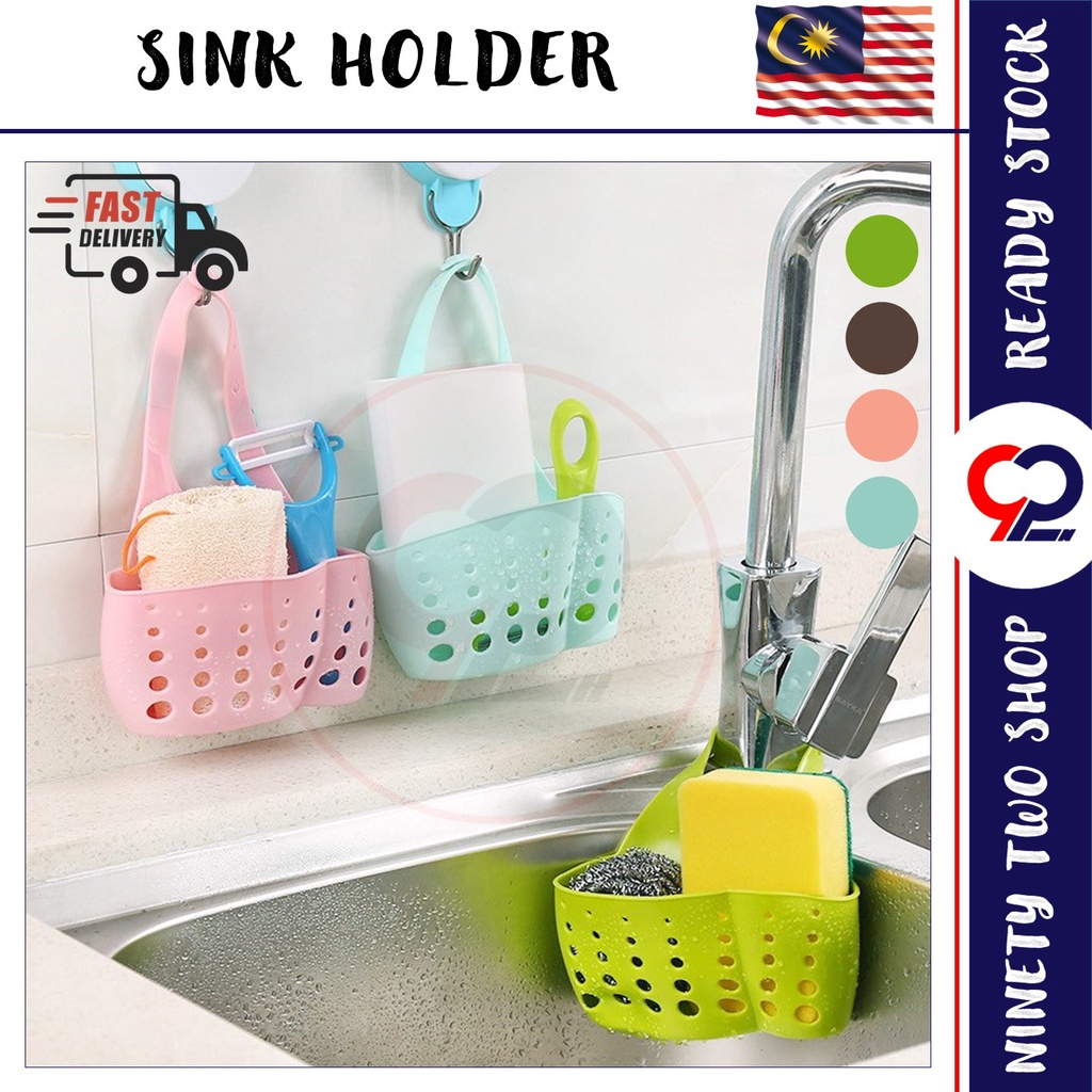 Kitchen Organizer Sink Hanging Basket Buckle Water Tap Collect Bag ...