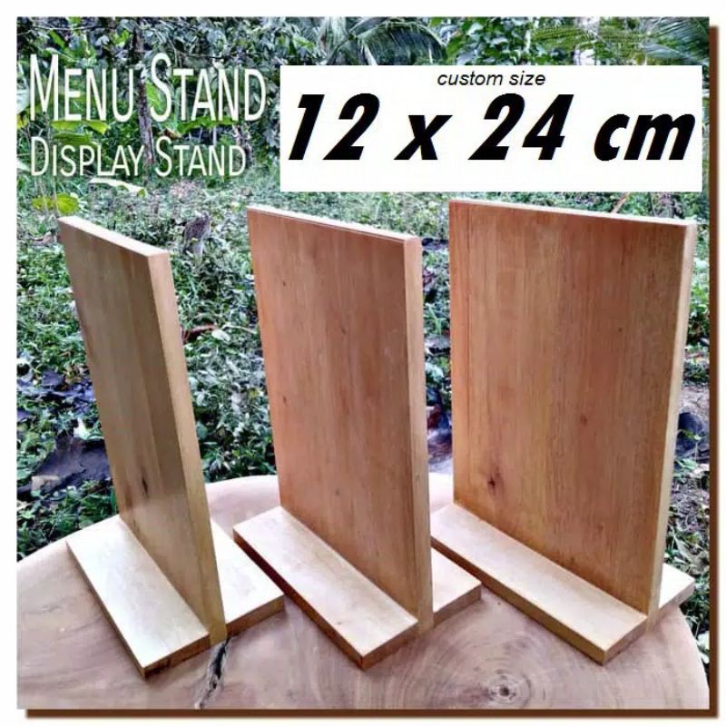 KAYU Wooden display stand menu board | Shopee Malaysia
