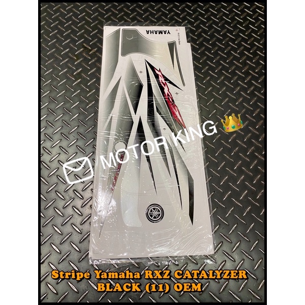 Stripe Sticker Cover Set Yamaha RXZ CATALYZER (11) OEM BLACK | Shopee ...