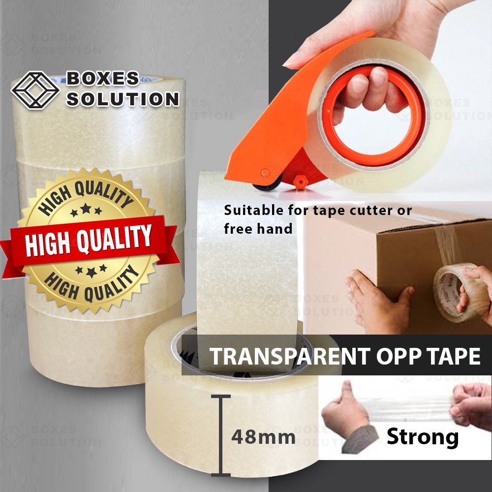 Clear Opp Tape (48mm x 100m x 45mic) Selefon Tape/Cellulose Tape ...
