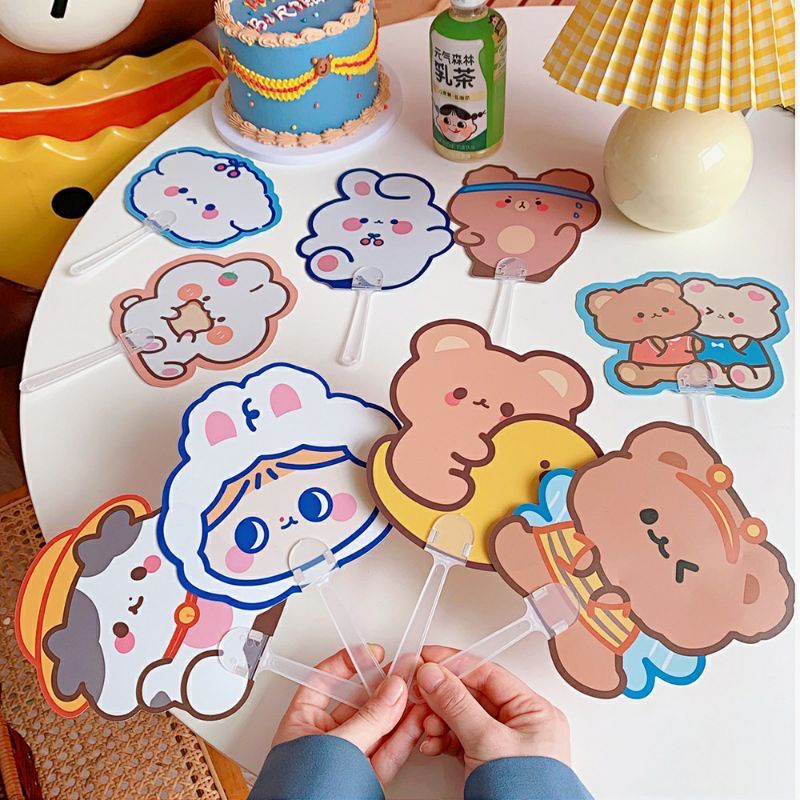 Cute animal-shaped mini handheld fan/ Handheld plastic fan, self ...