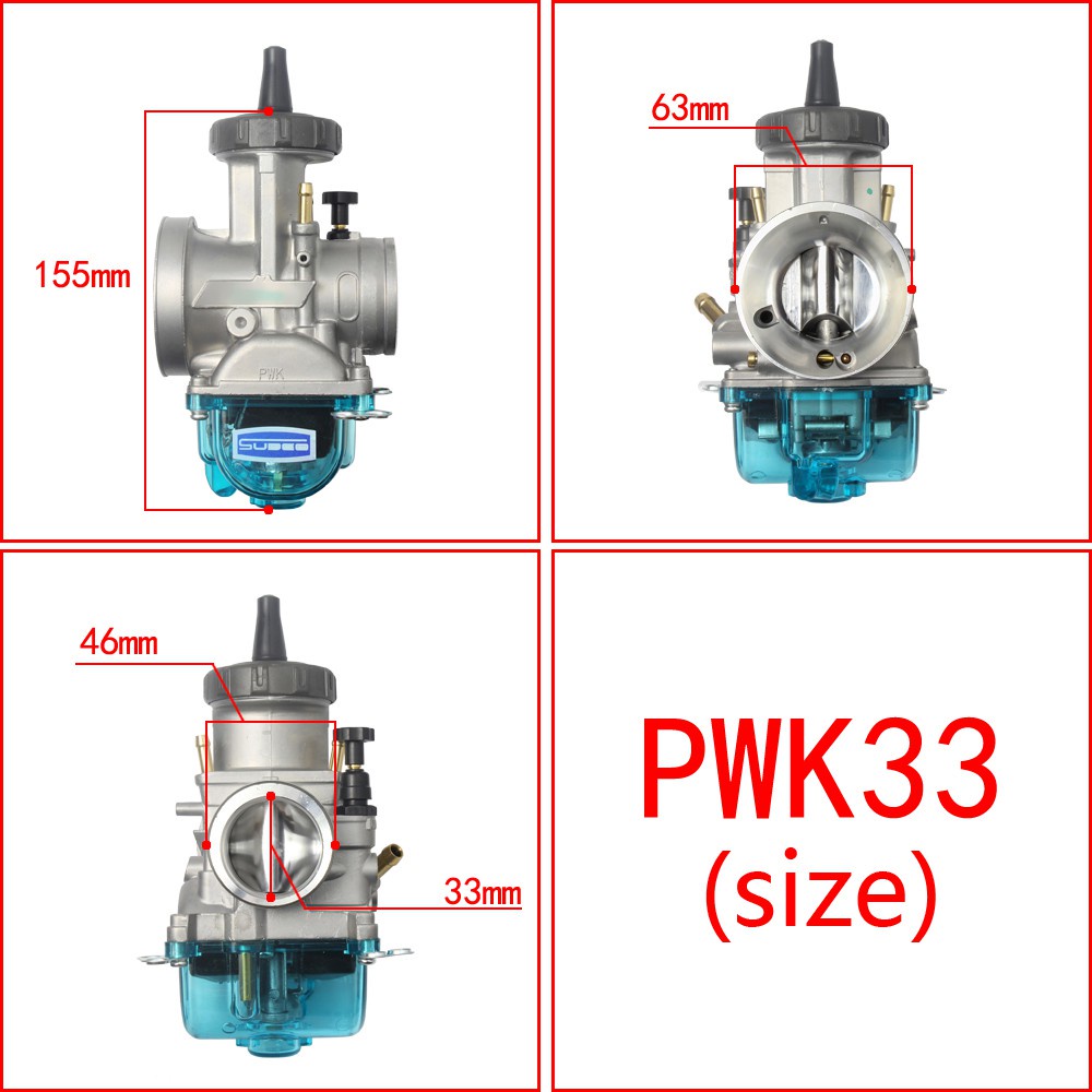 KEIHIN MIKUNI OKO PWK Carburetor 33mm/34mm/35mm/36mm/38mm/40mm/42mm transparent blue bottom ...
