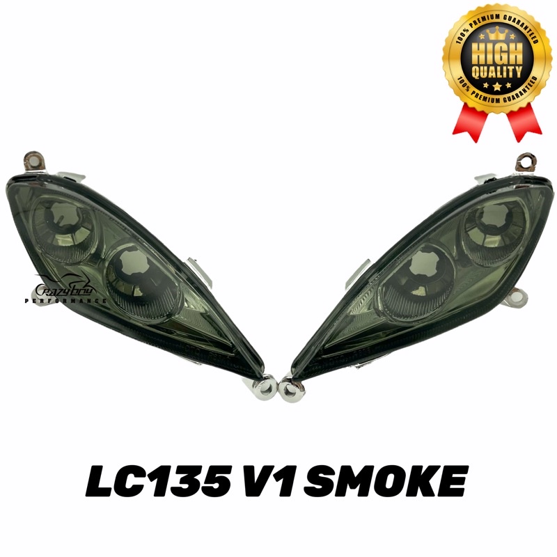YAMAHA LC135 V1 135LC V1 HEAD LAMP SIGNAL LAMPU DEPAN LAMPU SIGNAL CLEAR SMOKE HIGH QUALITY LC ...
