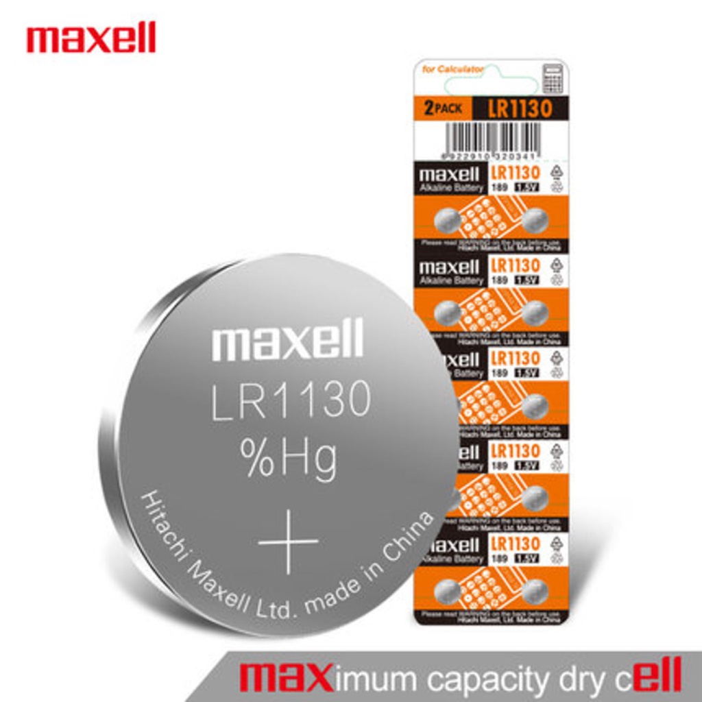 MAXELL 189 Alkaline Battery LR1130 LR 1130 LR-1130 Original batteries for clock toy calculator ...